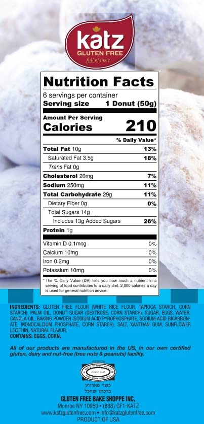 Buy Katz Gluten Free Powdered Donuts Online at GlutenFreePalace