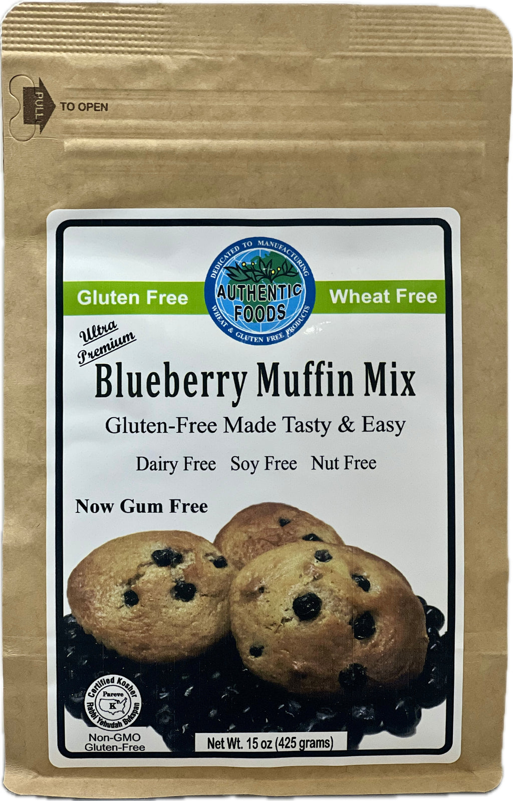 Authentic Foods Blueberry Muffin Mix | GlutenFreePalace