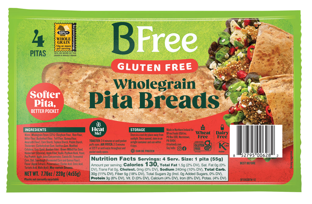 Bfree Whole Grain Stone-Baked Pita Bread | GlutenFreePalace