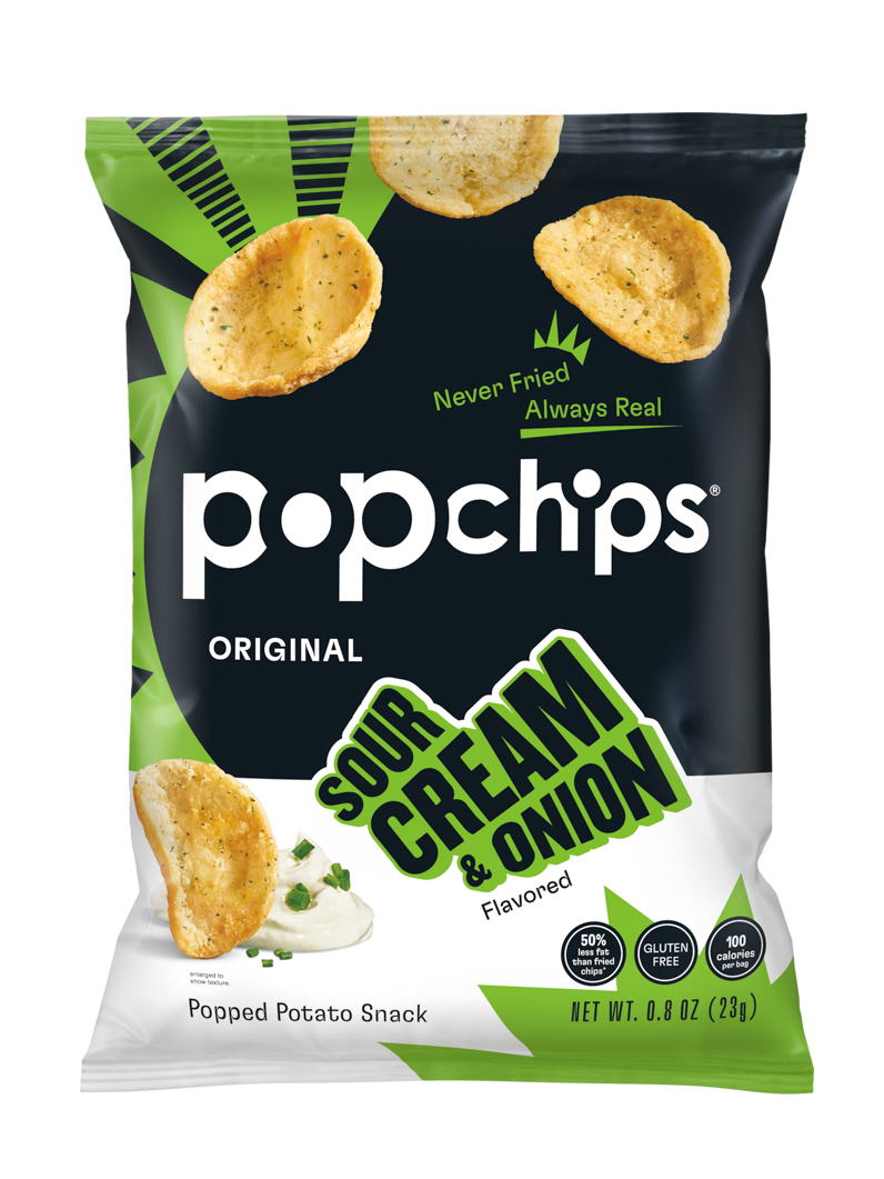 Popchips, Sour Cream & Onion, 0.80 Oz Bag | GlutenFreePalace