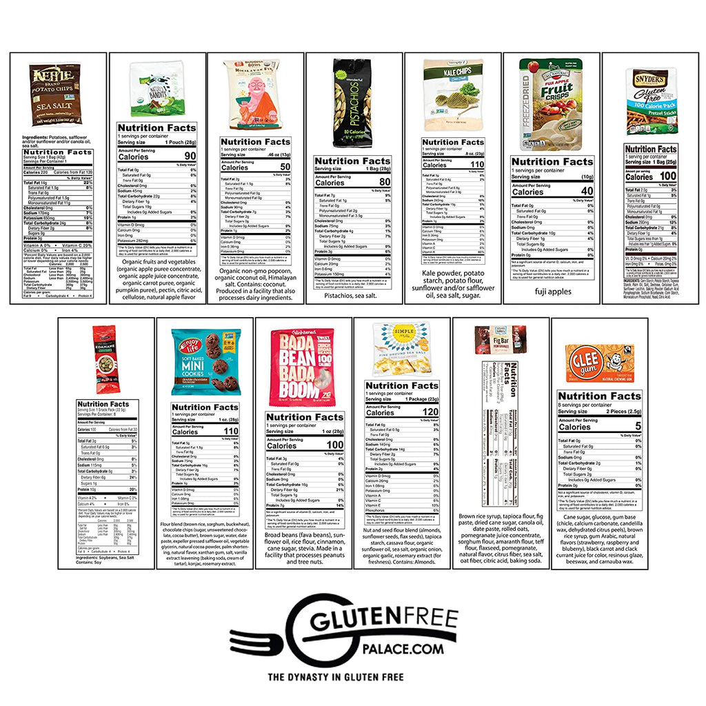 Snack Attack- DELUXE Gluten Free and Kosher Snack Box [40 Count ...
