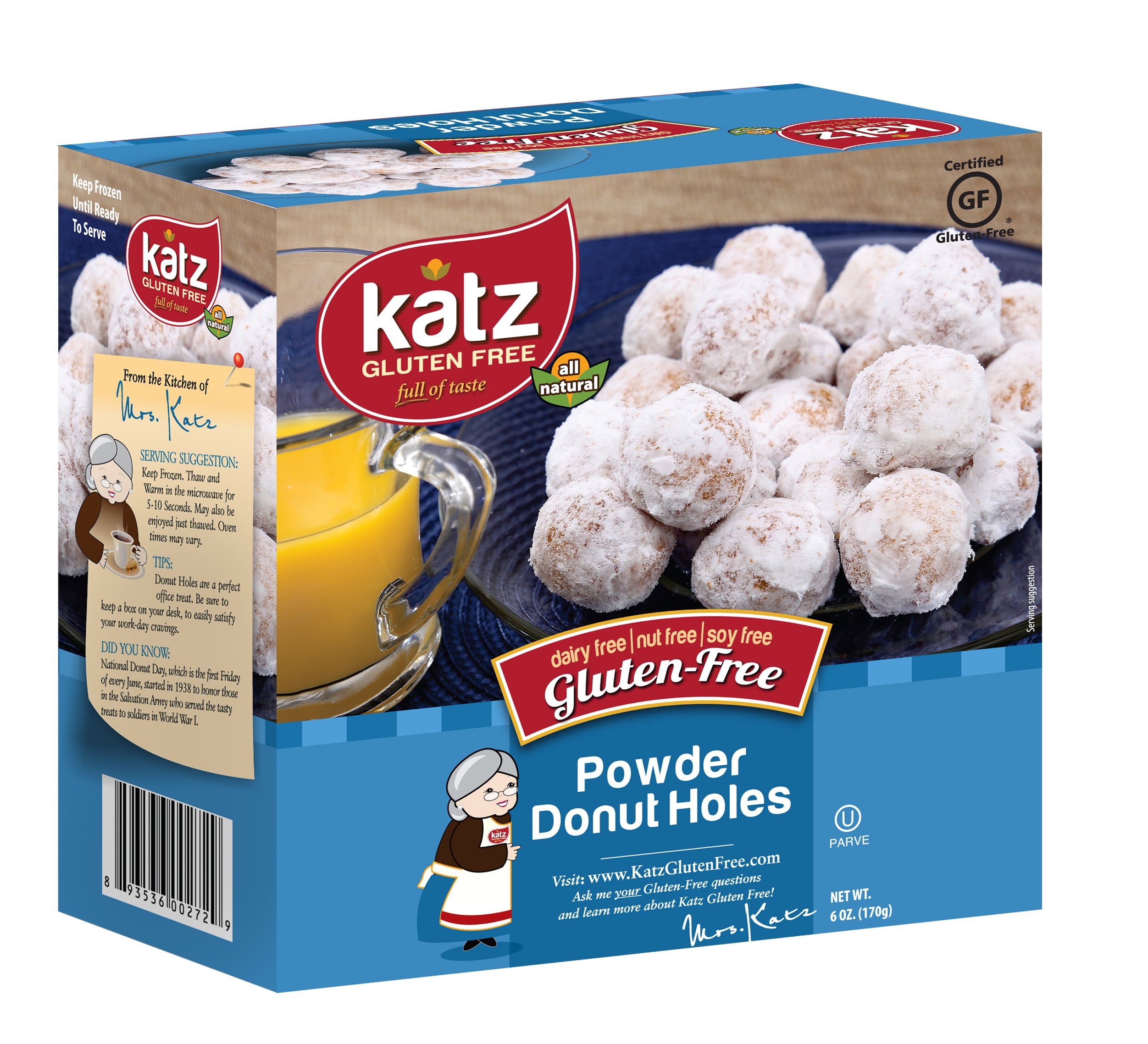 Order Gluten Free Powdered Donuts Holes at GlutenFreePalace.com